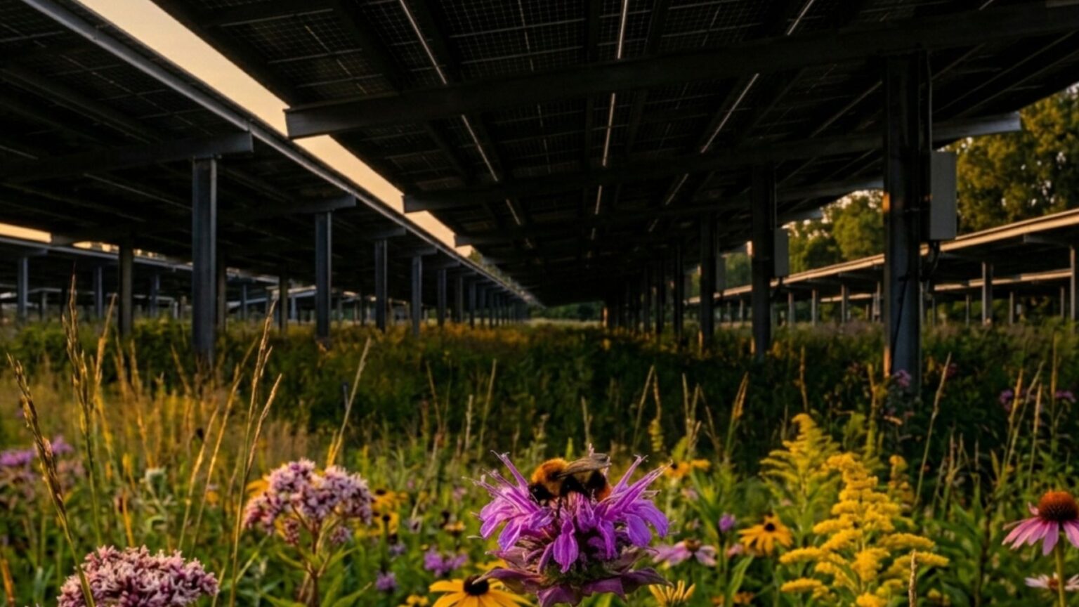 A solar farm was built to make electricity, but the ground beneath the ...